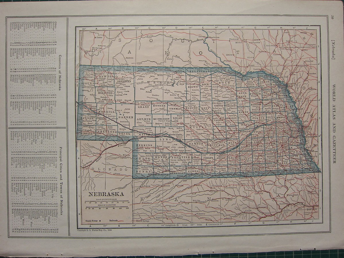 Map Of Nebraska Towns And Counties