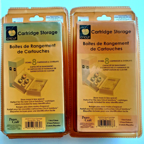 Cartouche Provo craft cricut rangement bleu et orange - joint d'usine ...