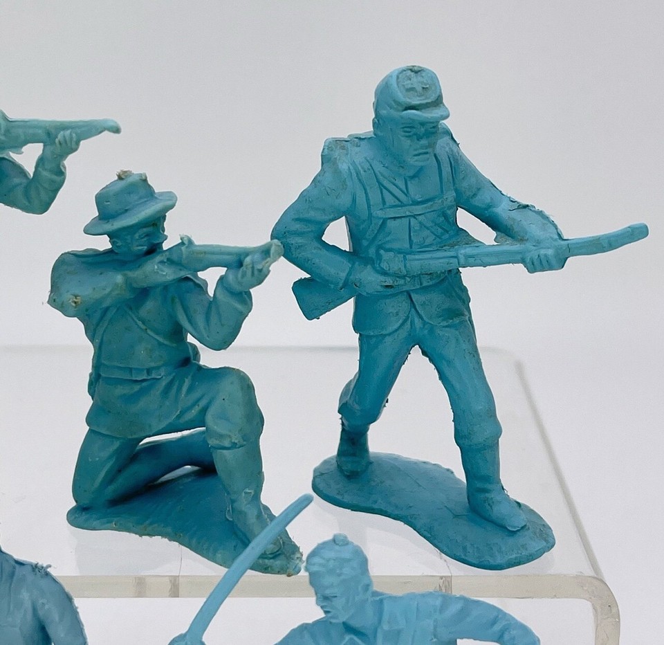 Vintage Marx Toys Civil War Confederate Army Infantry Blue Plastic ...