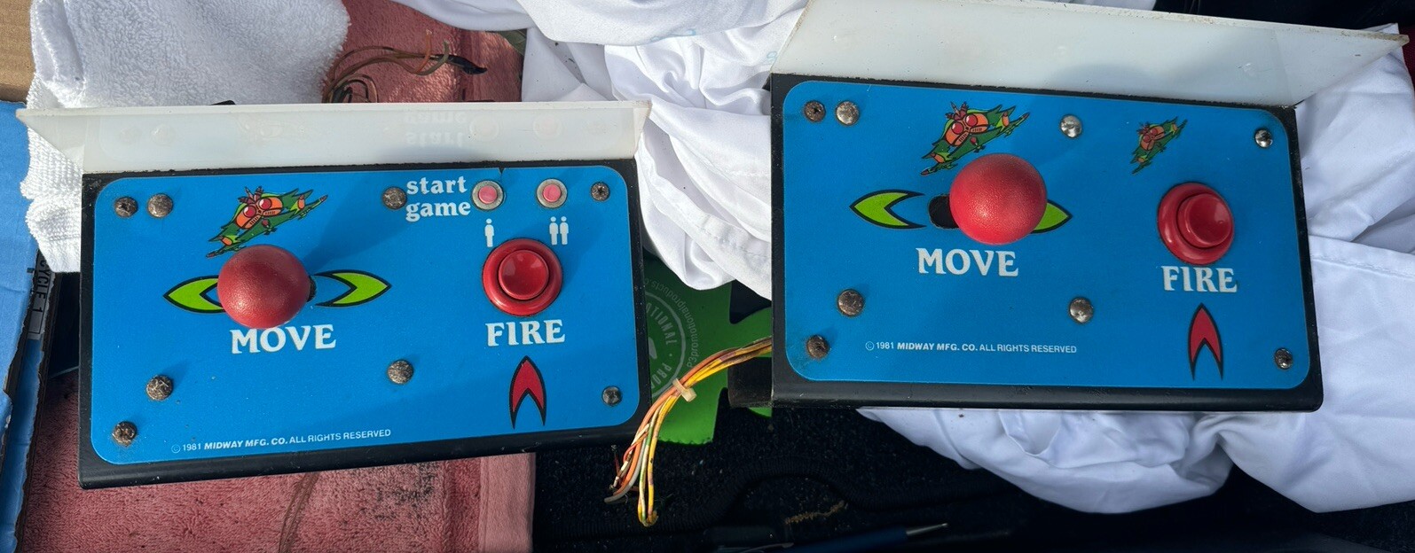 Namco Galaga Arcade Cocktail Game Control Panels - Used - For Parts and ...