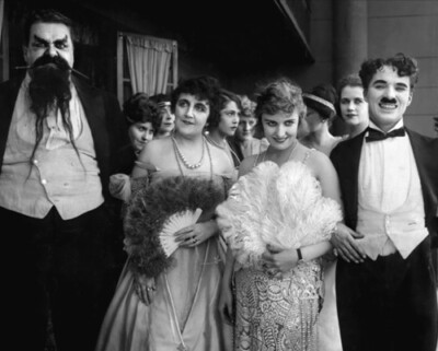 Eric Campbell, Marta Golden, Edna Purviance, Charlie Chaplin Photo | eBay