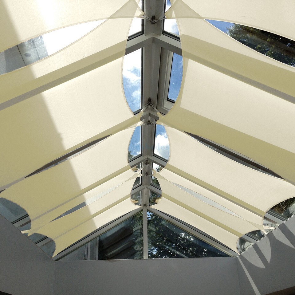 Permeable Shade Sail Patio Awning Outdoor Garden Pool Sun Canopy ...