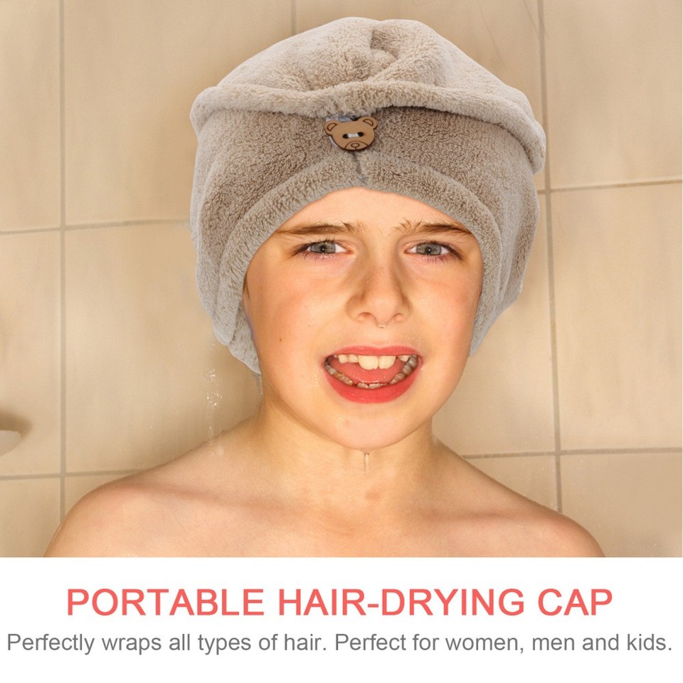 4 Pcs Hair Drying Towel Women's Miss Quick Bath Cap Portable Hair ...