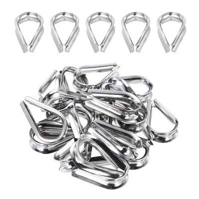 20Pcs Rope Thimble 3/8"(10mm) M10 Stainless Steel Wire Rope Cable Tube ...