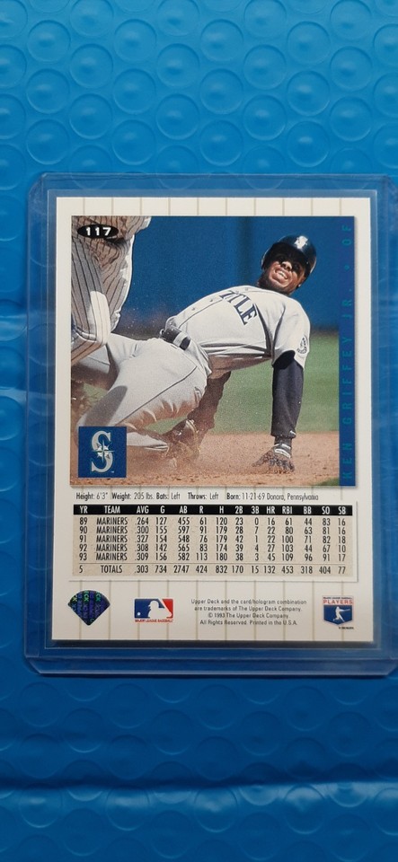 KEN GRIFFEY JR 1993 Collectors Choice Card #117 & 1993 Topps All Stars ...