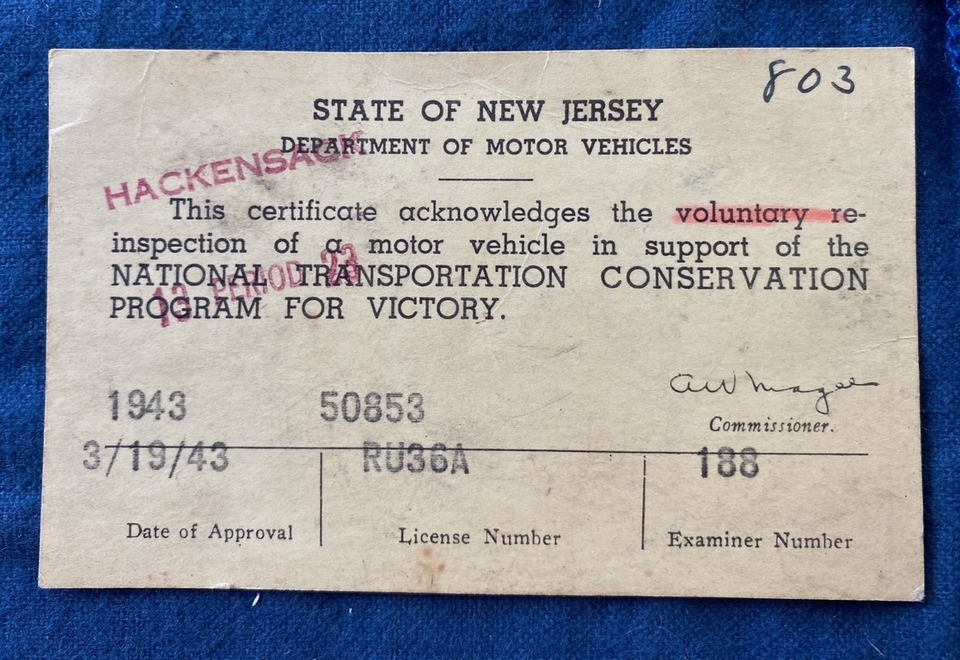 1943-44 WWII Era Home Front, Vehicle Gasoline & Mileage Ration stamps ...