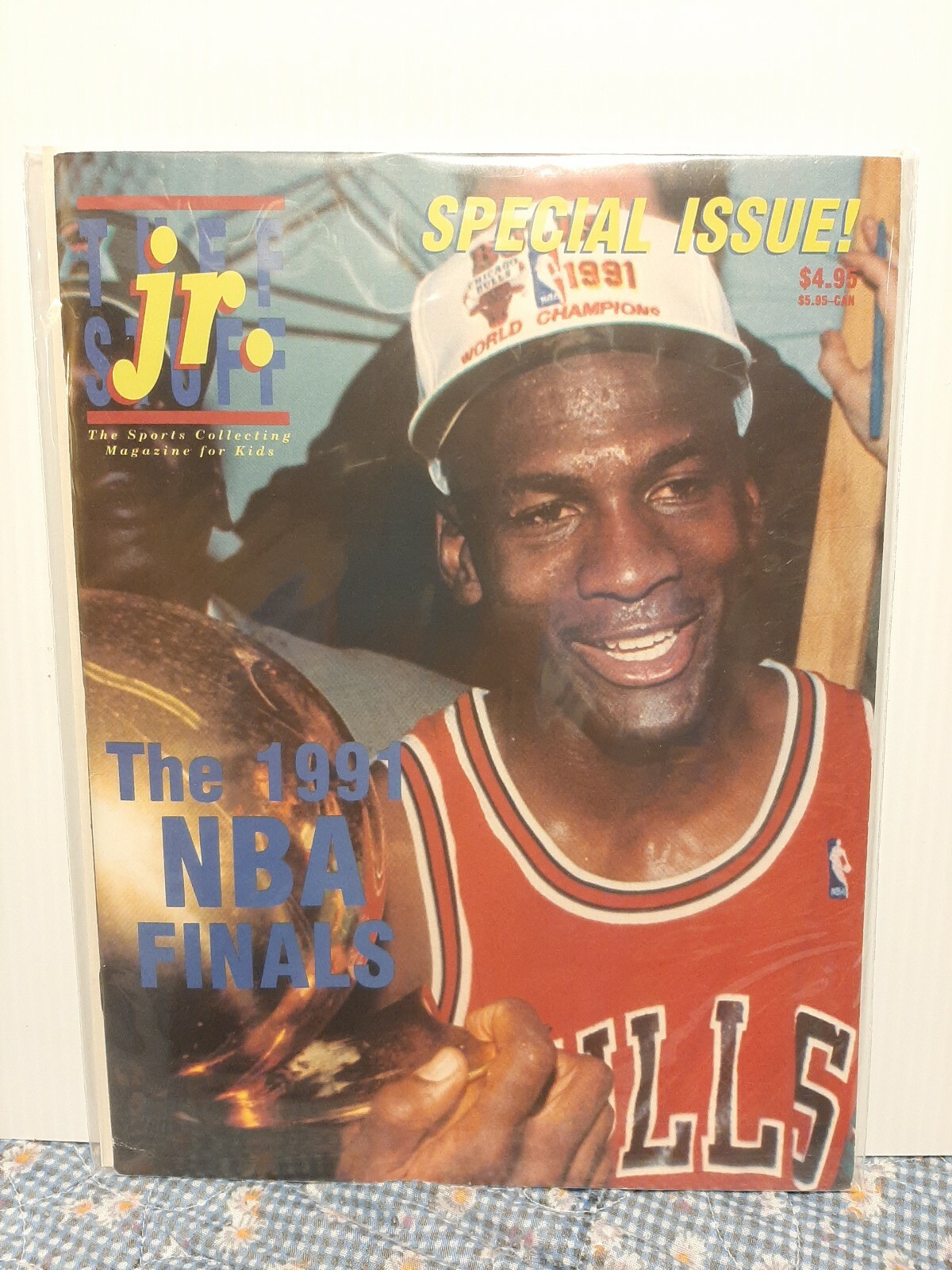 MICHAEL JORDAN ~ 1991 Tuff Stuff Jr. Magazine with Uncut Sheets of ...