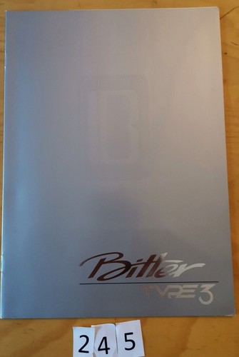 BITTER TYPE 3 BERLINA Prospectus GB 4 pages 1994? Opel Omega | eBay
