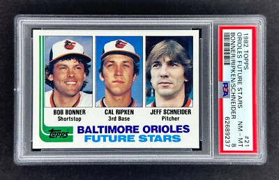 1982 Topps #21 Cal Ripken Jr RC (Orioles) PSA 8 NM/MT CENTERED! NEW ...