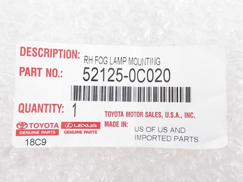 Genuine OEM Toyota 52125-0C020 Passenger Fog Lamp Mounting Bracket 07 ...