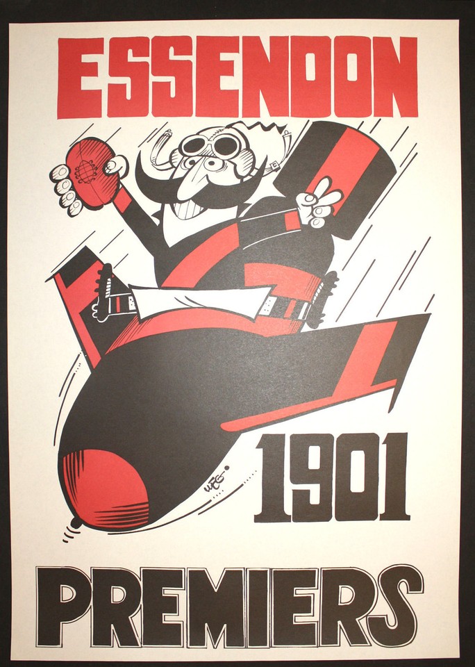 1897 - 2000 Essendon Premiers Weg posters X 16 Premiership Bombers ...