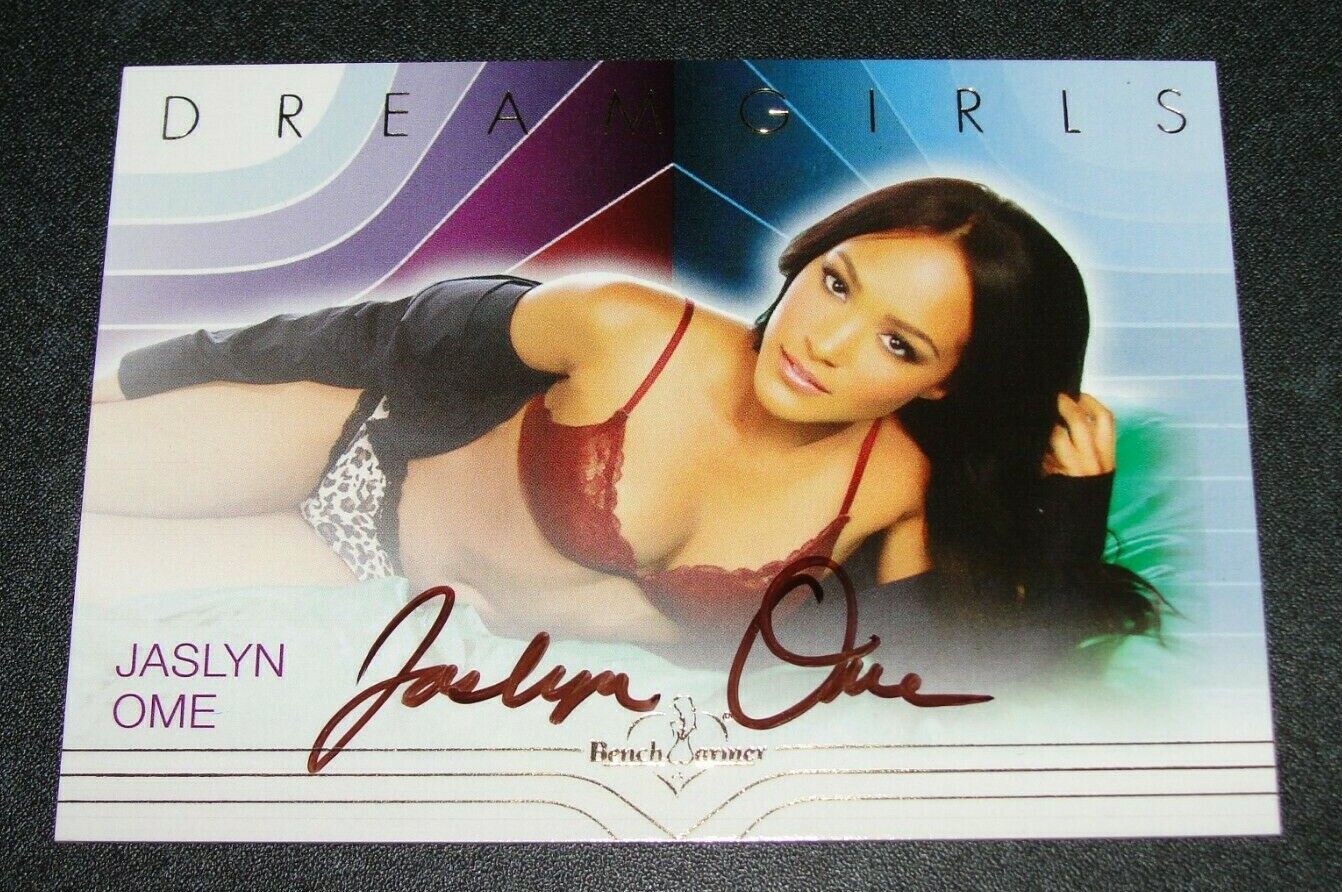 2017 Benchwarmer Jaslyn Ome Dreamgirls Gold Foil Black Auto Playboy 9591