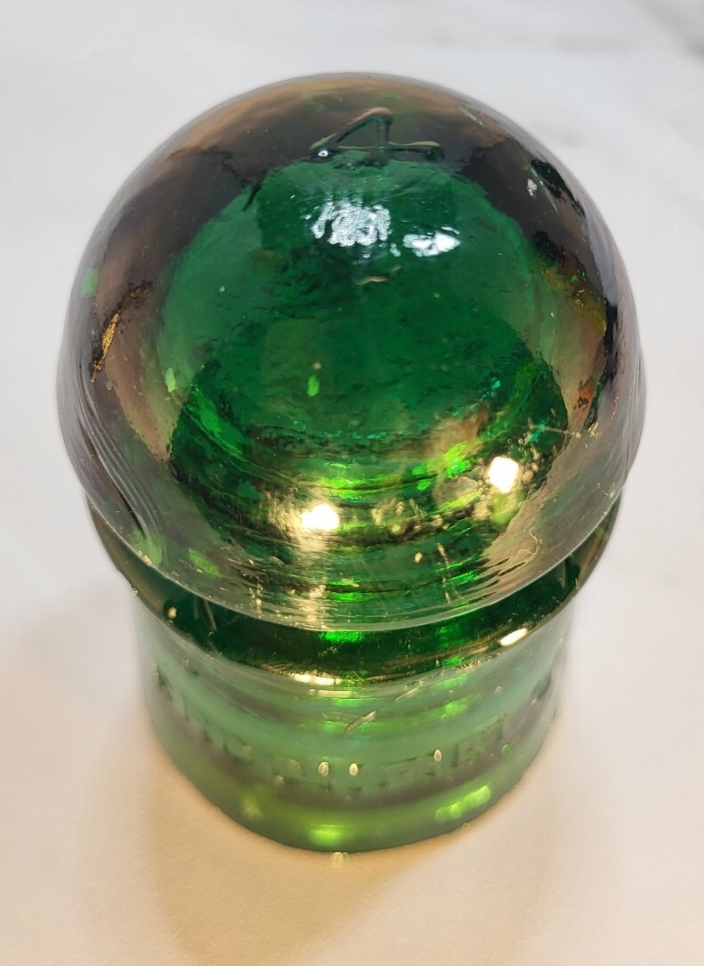 Antique Brookfield Glass Insulator Dark Green CD102 | eBay