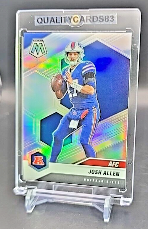 JOSH ALLEN RAINBOW HOLO FOIL INSERT CARD WITH CASE NFL BUFFALO BILLS | eBay