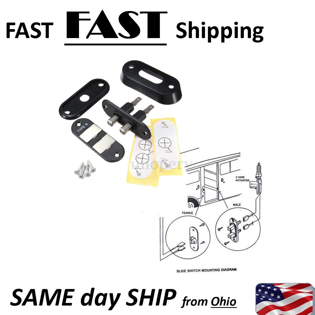 sliding DOOR contacts - 2 post contact strip with strike plate ...