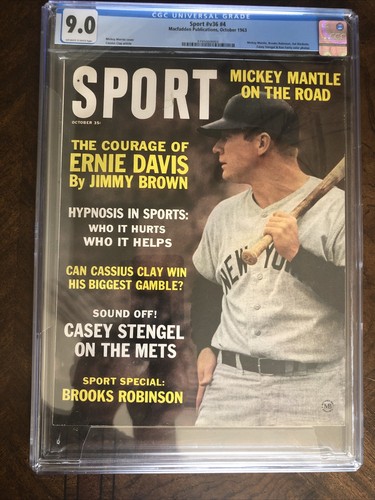 Sport magazine 1963 Mickey Mantle CGC 9.0 1st of 3 graded | eBay