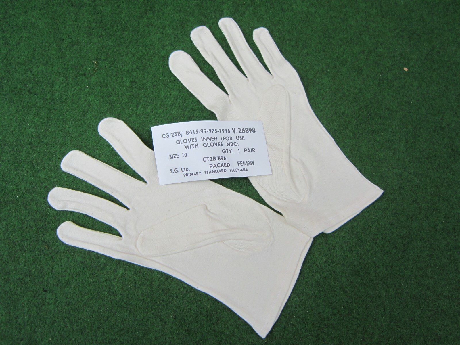 British Army Surplus Issue Gloves Inner For Use With NBC Protective ...