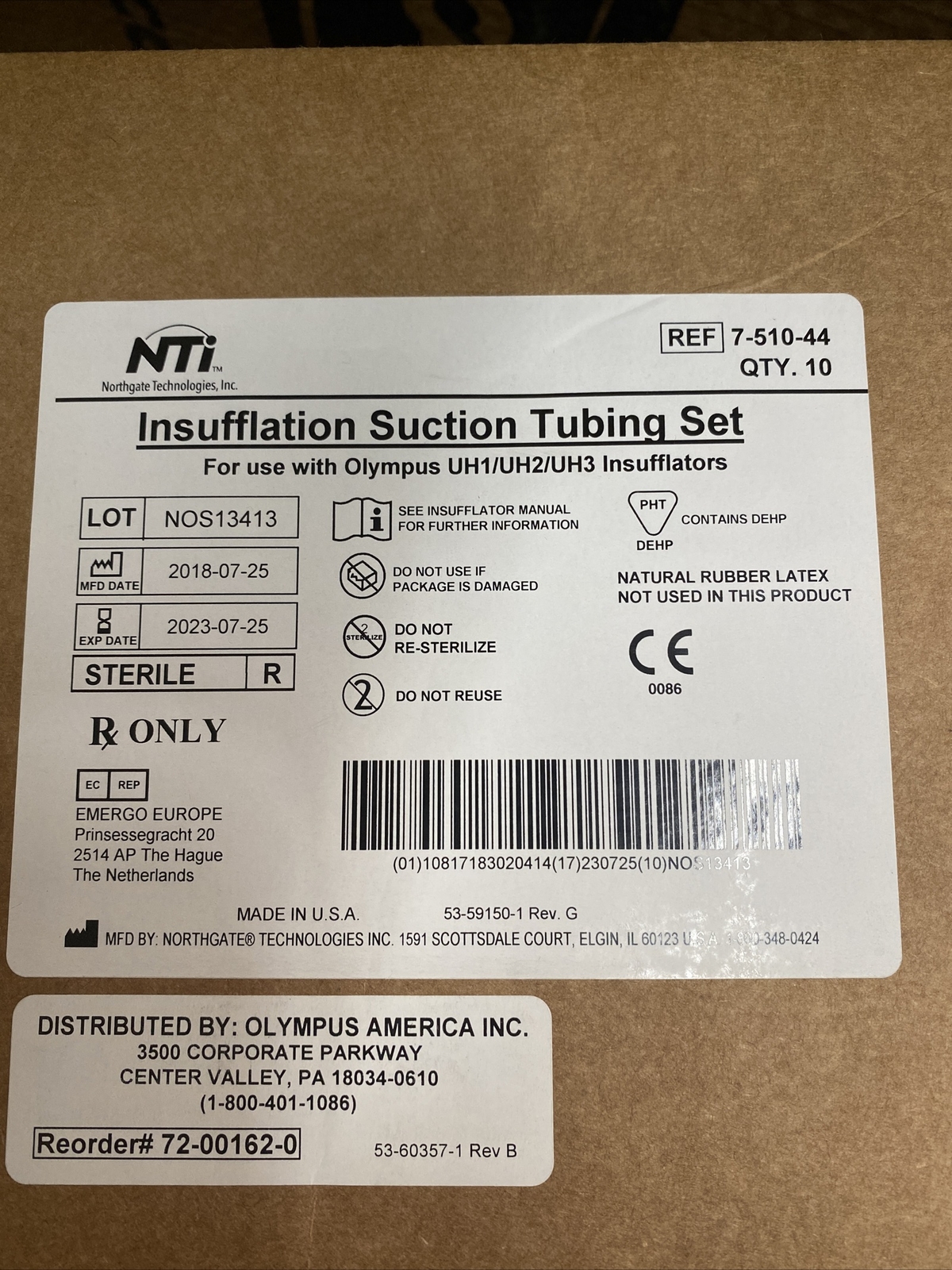 Insufflator Suction Tubing Set for Olympus UH1/UH2/UH3 7-510-44 | eBay