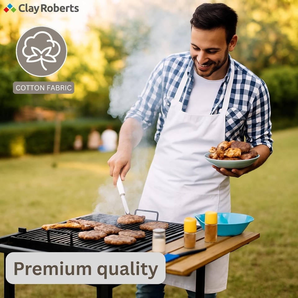 RED Aprons for Women Men Tabards Pinny Chefs Apron Kitchen Cooking ...