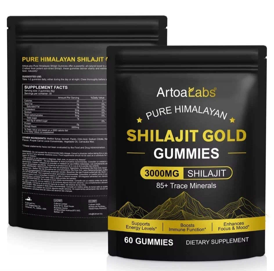Pure Himalayan Shilajit Gold Gummies 3000MG 60 Gummies FAST & FREE ...