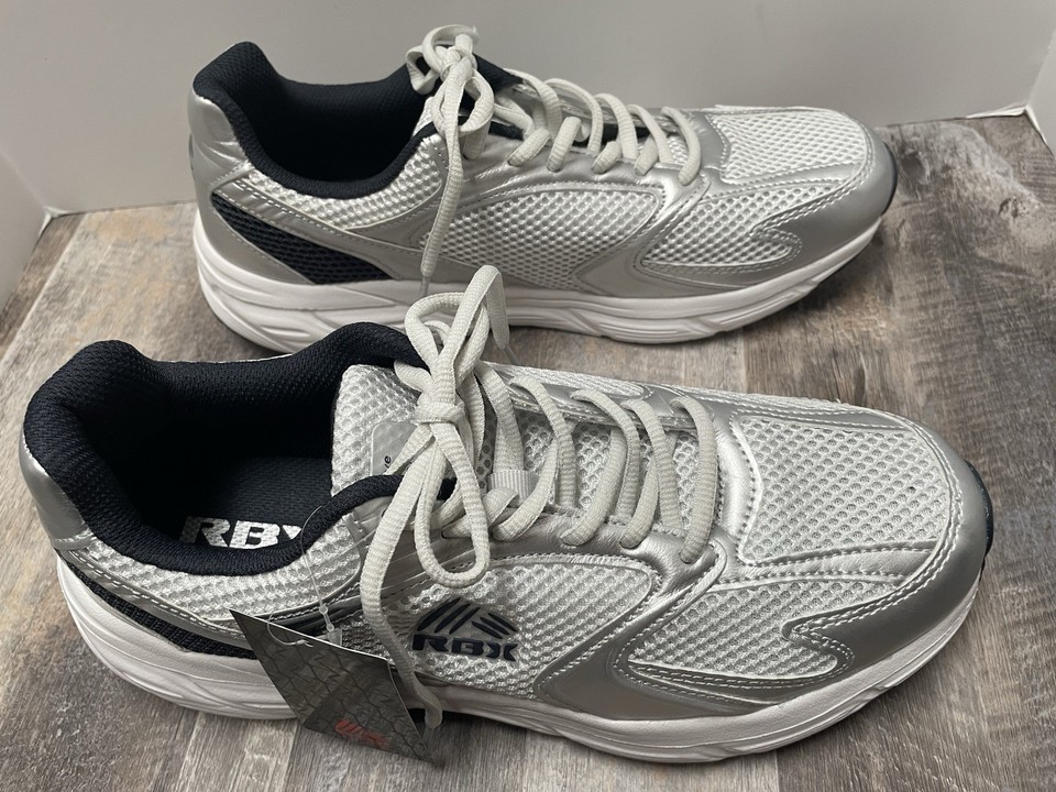 RBX Faron Silver & White ‘Live Life Active’ Men’s Sneakers Size 10M ...