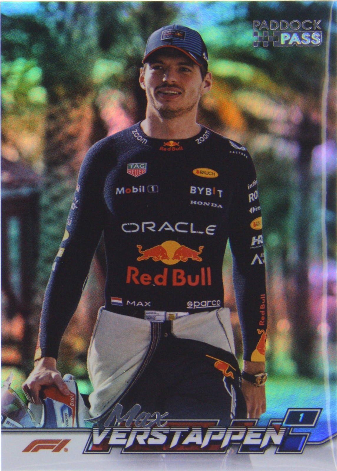 2024 Topps Paddock Pass Formula 1 - Max Verstappen #1 Rainbow Foilboard ...