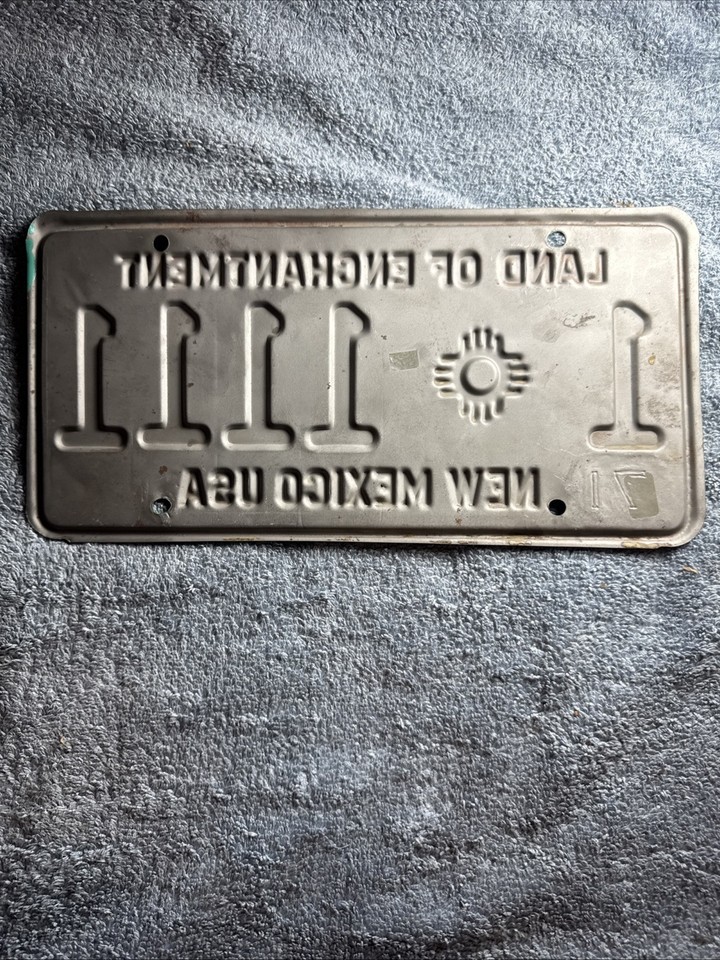 1971 New Mexico Land Of Enchantment License Plate 1-1111 Repainted | eBay