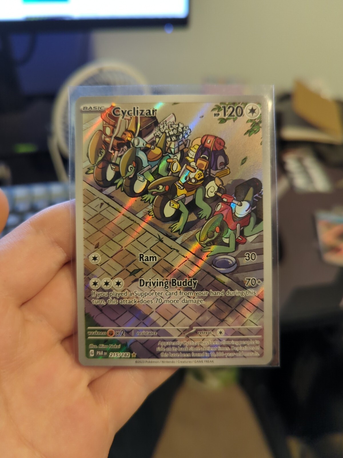 Pokémon TCG Cyclizar Paradox Rift 215/182 Holo Illustration Rare for ...