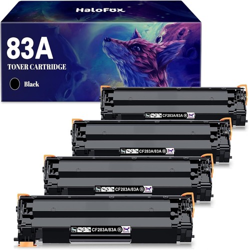 4 Black CF283A Toner Cartridge For HP 83A LaserJet Pro MFP M225dw ...