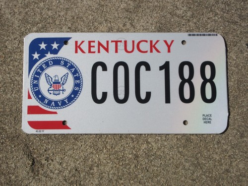 2020 Kentucky Navy Veteran License Plate Military KY COC188 | eBay