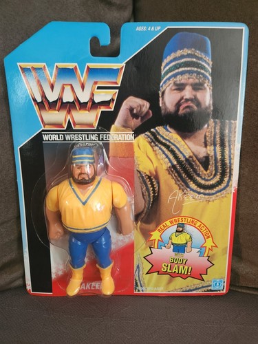 1990 HASBRO WWF AKEEM MOC SEALED U.S.CARD SER 1 W/ACRYLIC CASE TUFF ...