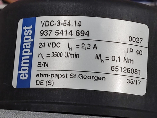 EBM-PAPST VDC-3-54.14 VARIODRIVE COMPACT MOTOR T208646 for sale online | eBay