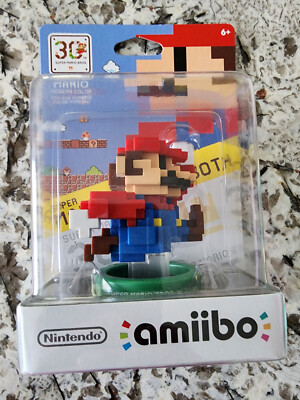 8-Bit Mario Amiibo Rare WalMart Blue Variant Brand New Sealed In Box | eBay