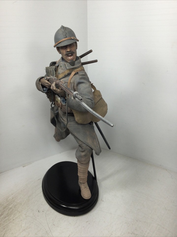 1/6 CUSTOM FRENCH WW1 FRONT LINE CHARGING INFANTRYMAN 1917 BERTHIER ...