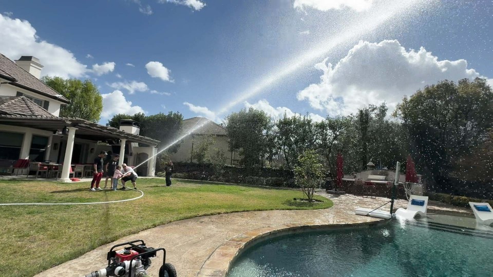 Home Fire Pump Swimming Pool – Wildfires Home Firefighting Fire Hose ...