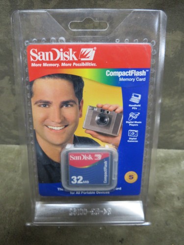 Vintage SAN DISK 32MB Compact Flash Memory Card NOS Unopened | eBay