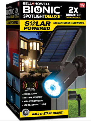 Bell Howell Bionic Spotlight Extreme Solar Powered, 50% OFF