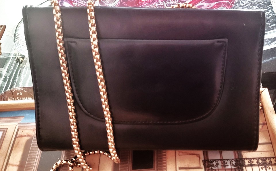 NEW Fashionable Grid Y-Button Shoulder Crossbody Small Black Rectangle ...