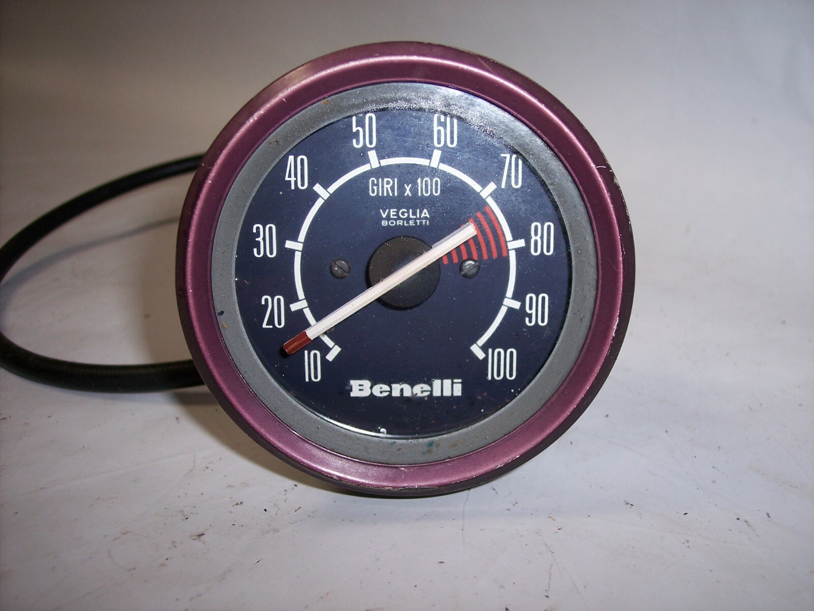 TACHOMETER BENELLI 10,000 RPM VEGLIA BORLETTI TACH GIRI X 100 | eBay