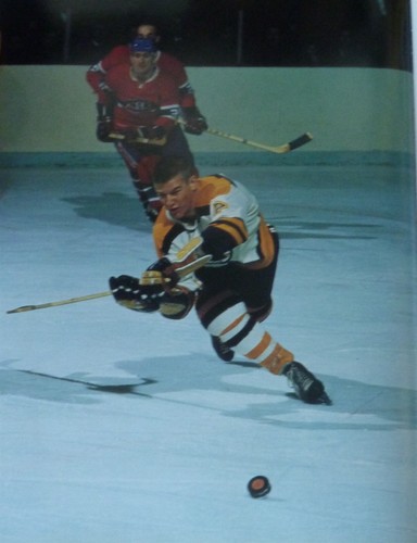 HOCKEY PHOTO PRINT BOSTON BRUINS BOBBY ORR AND MONTREAL BOBBY ROUSSEAU ...