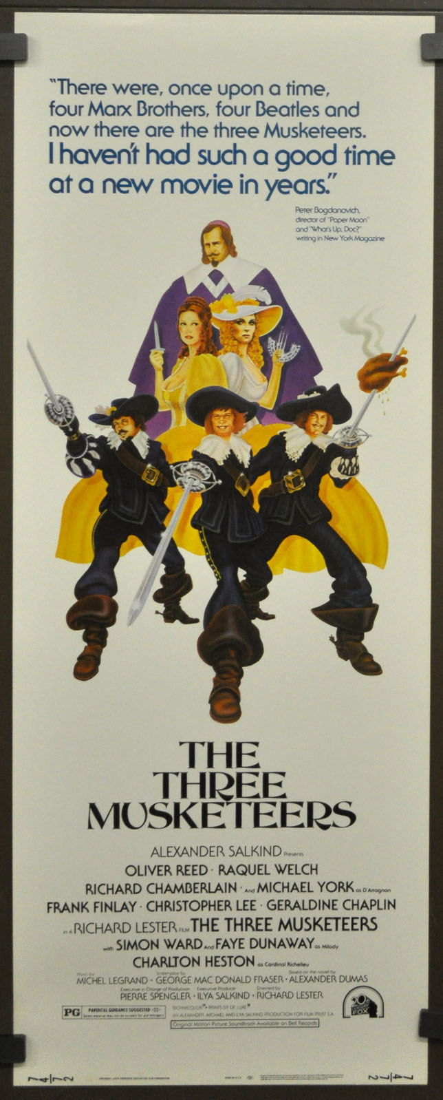The Three Musketeers 1974 ORIGINAL 14X36 MOVIE POSTER RAQUEL WELCH ...