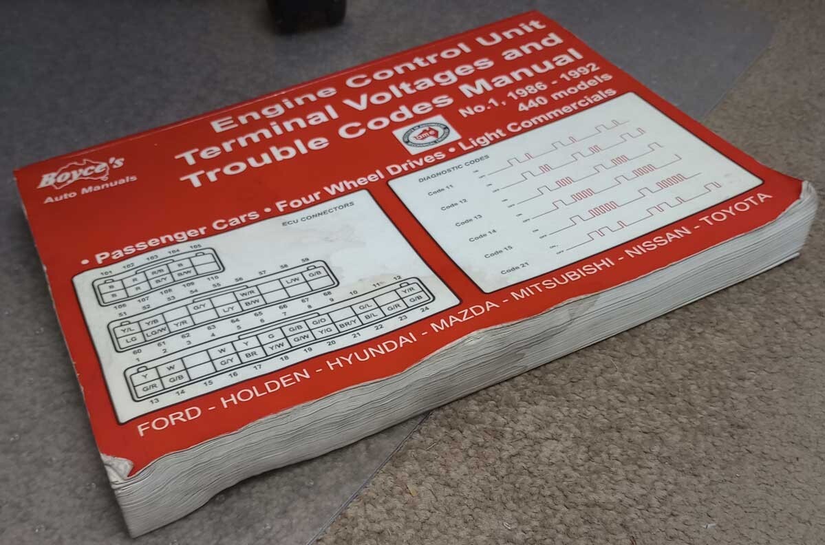 Boyce's Engine Control Unit Terminal Voltages & Trouble Codes No. 1 ...