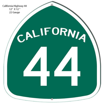 Vintage Style Metal Sign California 44 Highway 12x12 | eBay