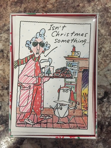 HALLMARK Shoebox 20 CHRISTMAS CARDS & ENVELOPE Maxine Floyd VTg BOXED ...