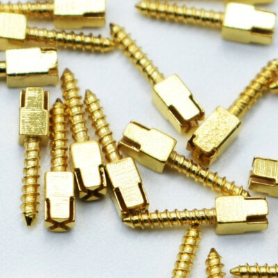 Dental Golden Plated Screw Post 50pcs in Bag Screw Post Key Dental Pins ...