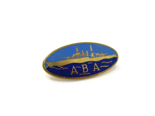 ABA Battleship Pin Beautiful Blue Design Vintage Collectible | eBay
