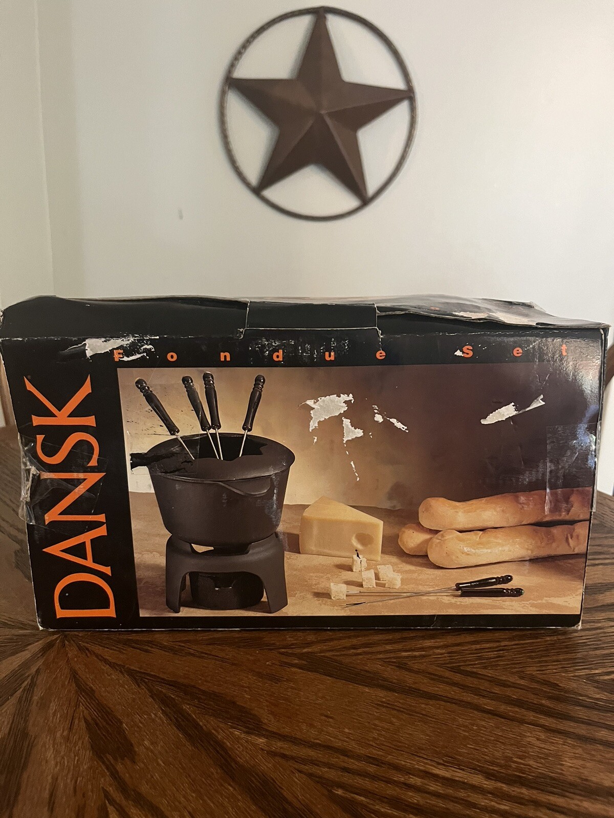 Vintage Dansk Cast Iron Fondue Set Complete Original Box | eBay
