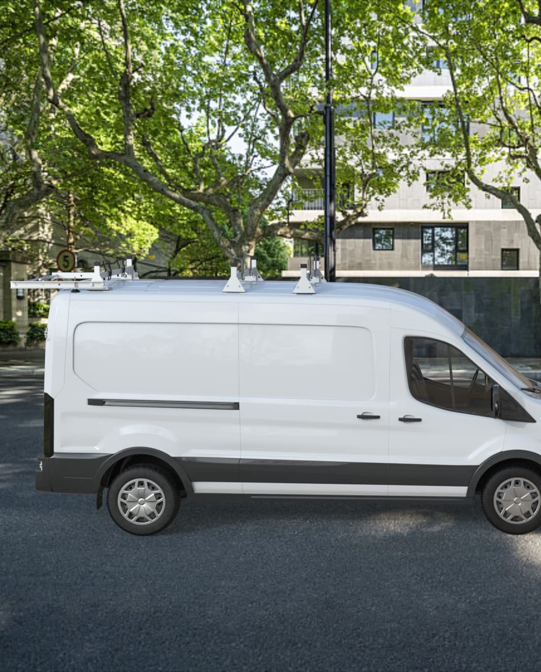 3 Bar Ladder Roof Racks For 2015+ Ford Transit 150 250 350 Van 750 LBS ...