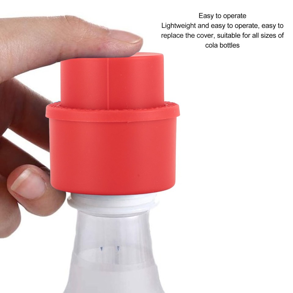 Red 3pcs Soda Bottle Stopper Professional Press Type Sealing Reusable ...