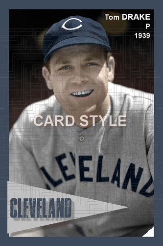 Tom Drake - 1939 Cleveland Indians - choose a size - colorized print | eBay